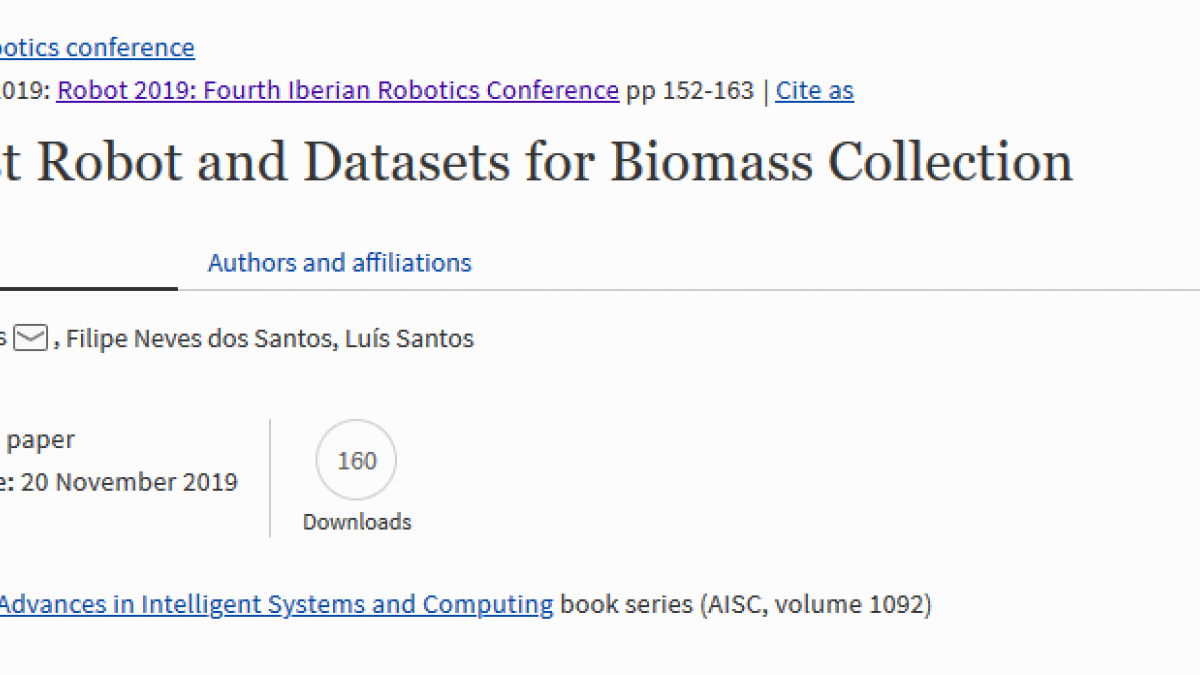 Forest Robot and Datasets for Biomass Collection | Resultados | Biotecfor